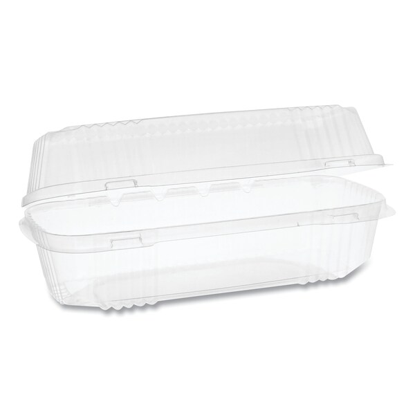 Pactiv Evergreen ClearView SmartLock Hinged Lid Container, Hoagie Container, 27 oz, 9.25 x 4.5 x ...
